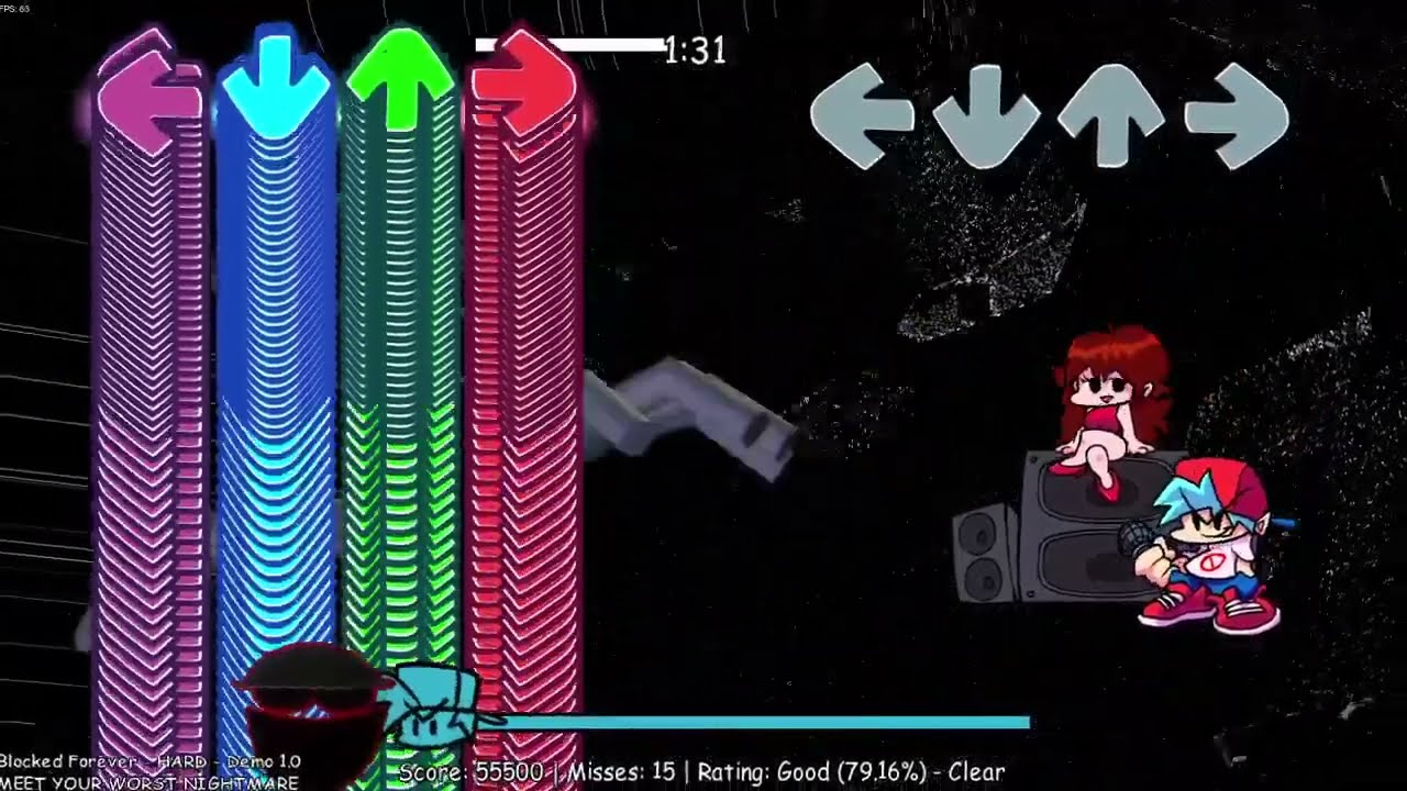 FNF Blocked Forever 30 misses (Fantrack Madness) - YouTube