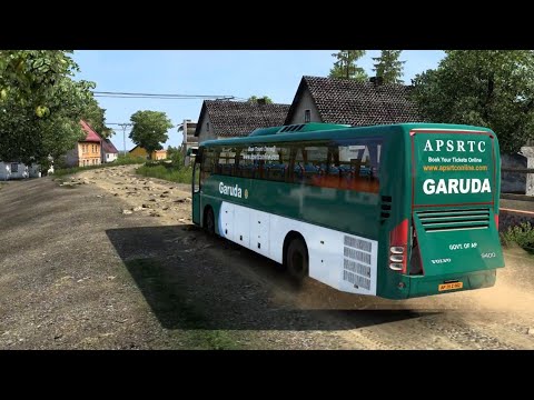APSRTC GARUDA || VOLVO BUS ON OFFROAD || ETS2 1.43 - YouTube