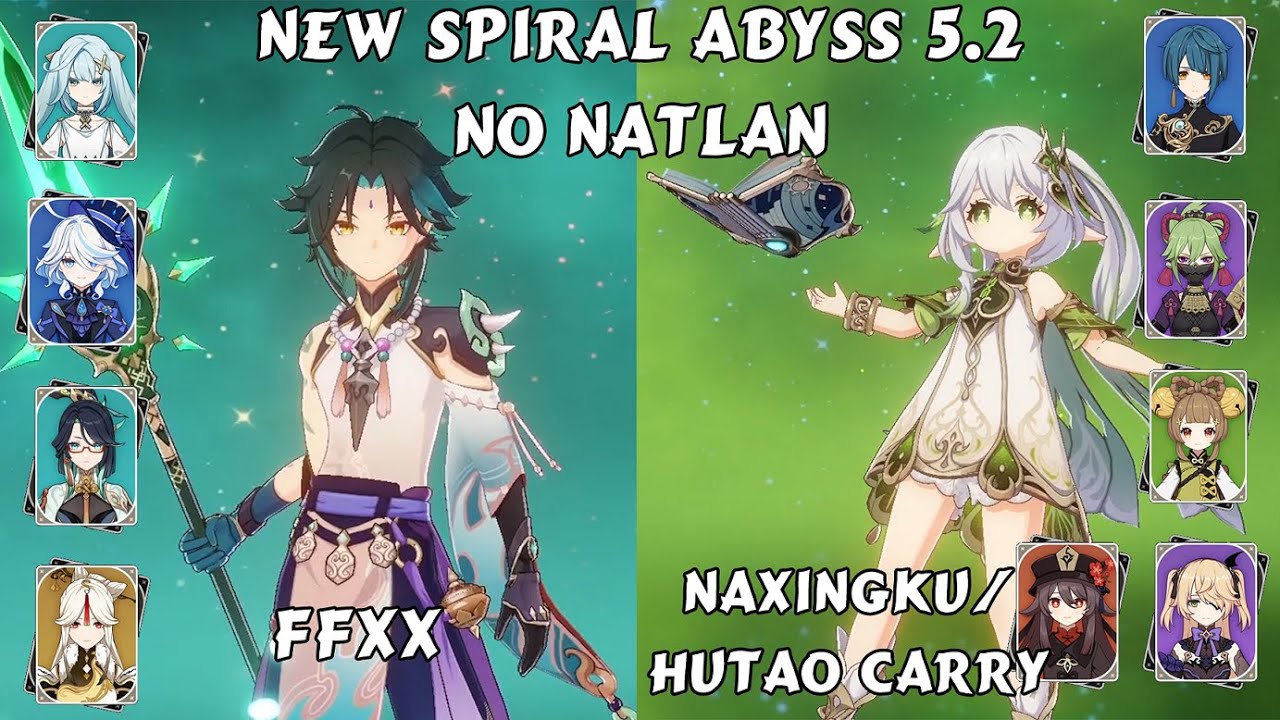 No Natlan Character | C6 Xiao & Nahida / Hu Tao | New Spiral Abyss 5.2 ...