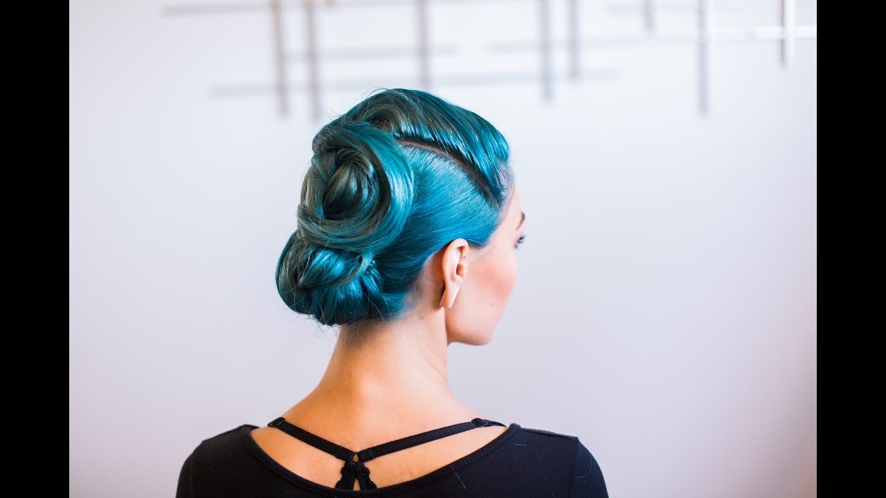 Polished S Wave Bun Upstyle - YouTube