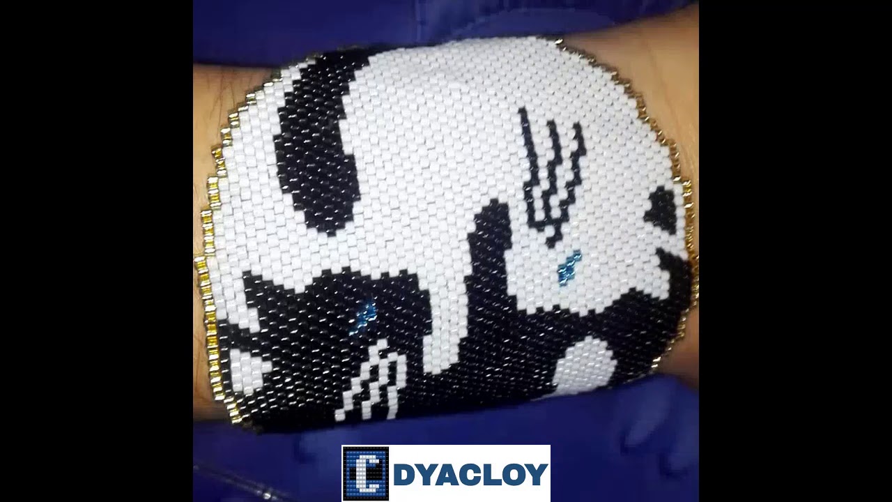 Pulsera o Manilla en MIYUKI de GATO YIN YANG. - YouTube