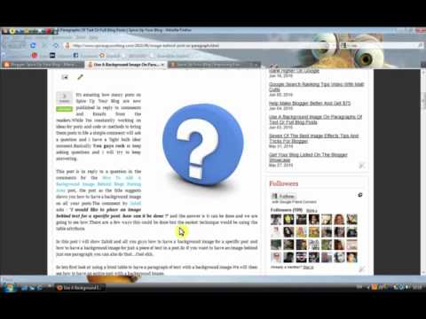 Put Background Image Behind A Full Blog Post Or Paragraph Of Text On ...