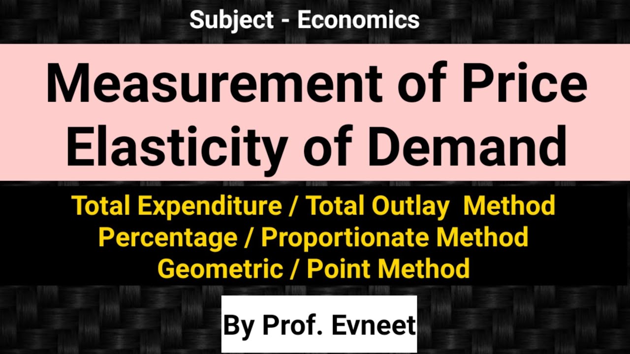 Measurement of Price Elasticity of Demand | Methods of Price Elasticity ...
