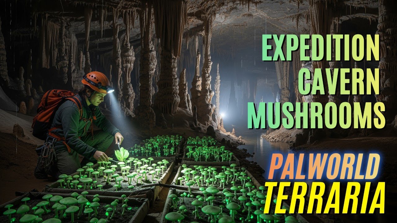 Palworld Expedition - A Better Way To Farm Cavern Mushrooms? - YouTube