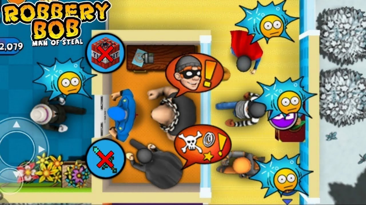 Robbery Bob - All Costumes Funny Video Game Part 307 - YouTube