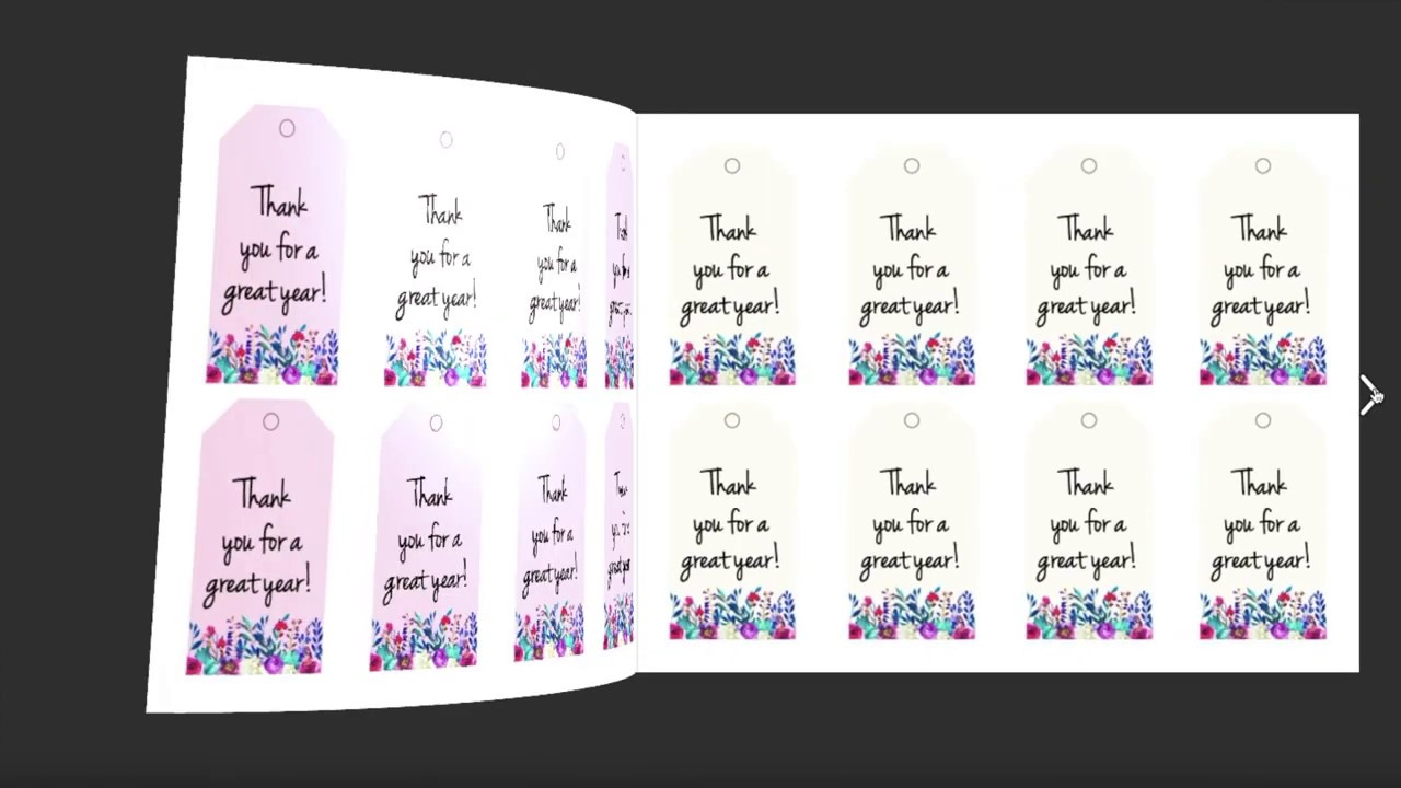 Thanks for a Great Year Teacher Appreciation Tag Set - YouTube