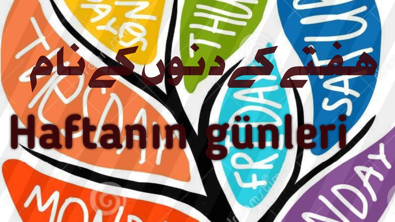 Days of week | Günler | Hafty k dino k naam | Haftanın günler | Easy ...