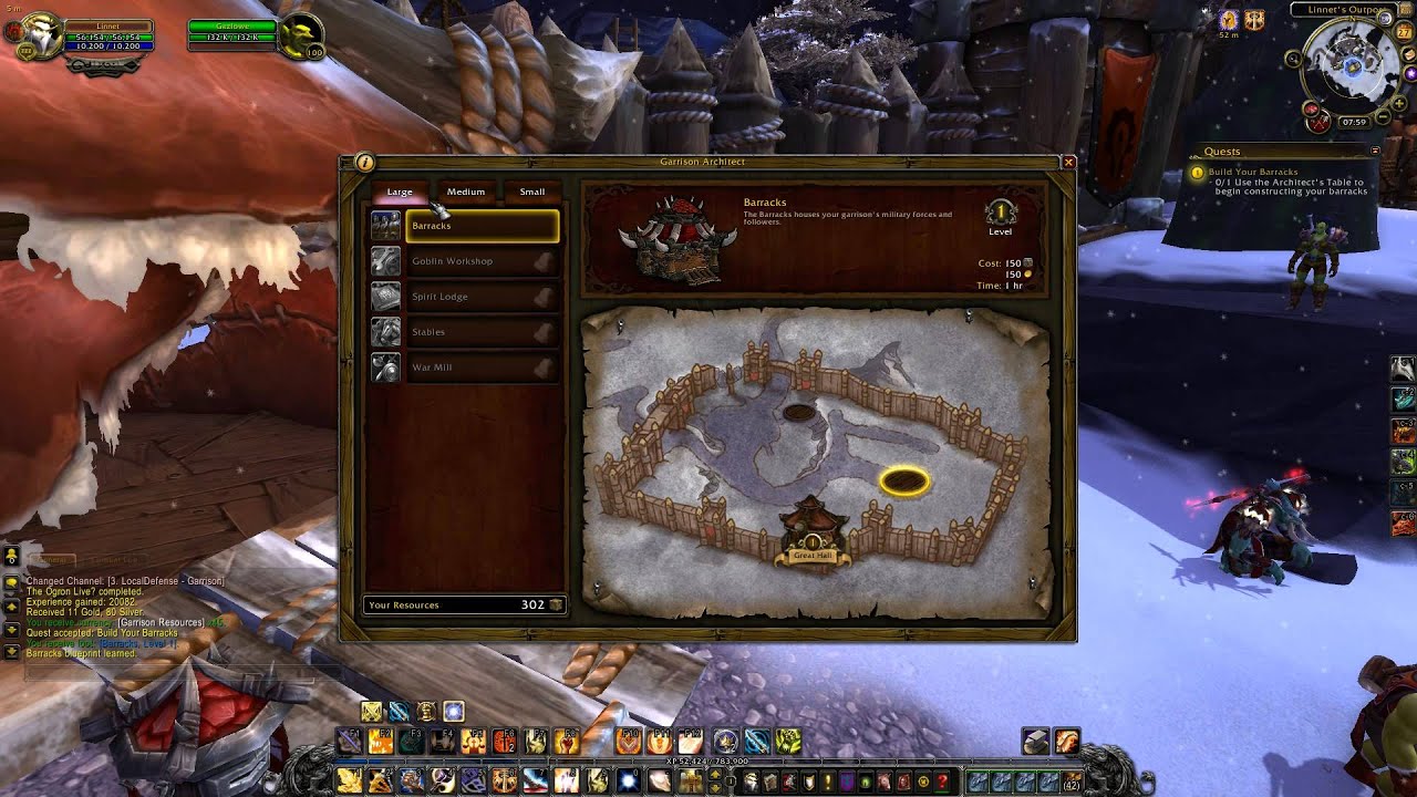 Build Your Barracks Quest Playthrough - Frostfire Ridge - YouTube