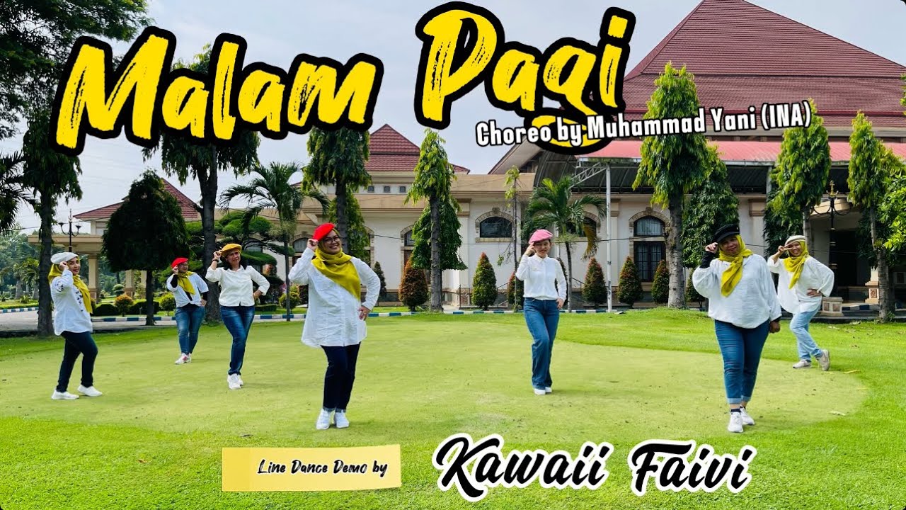 Malam Pagi Line Dance demo by Kawaii Faivi Choreo by Muhammad Yani (INA ...