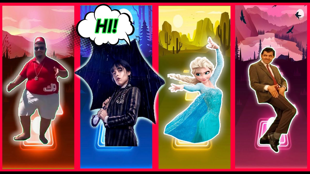 Skibidi Dom Dom Yes VS Wednesday Adams VS Elsa frozen VS Mr. Bean dance ...