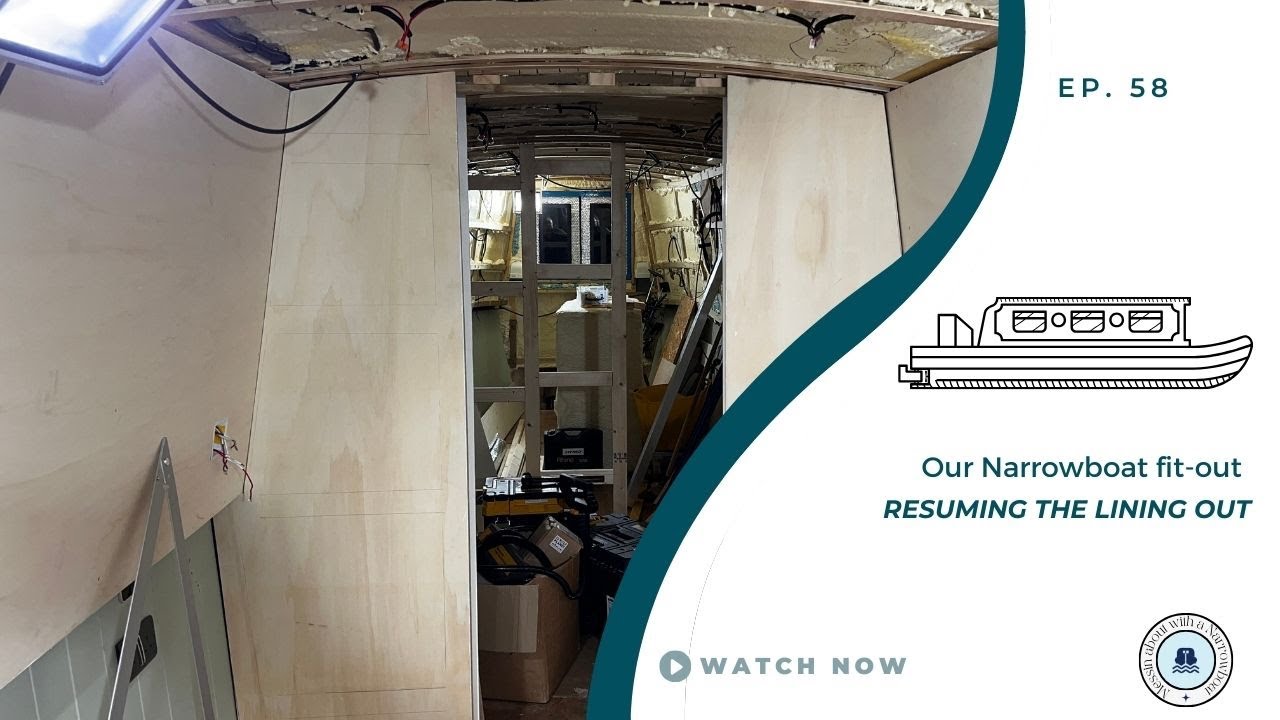 Resuming lining out walls and bulkheads | Our Narrowboat Fit-out | EP58 ...