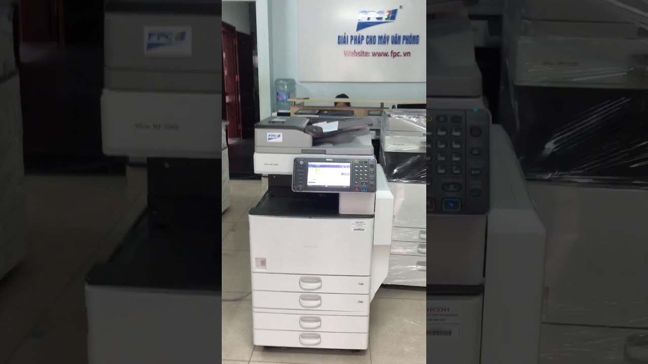 Chạy thử máy Photocop MP 5002 - YouTube