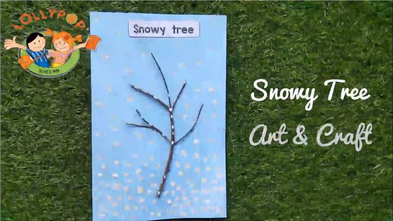 Snowy Tree Art & Craft - YouTube