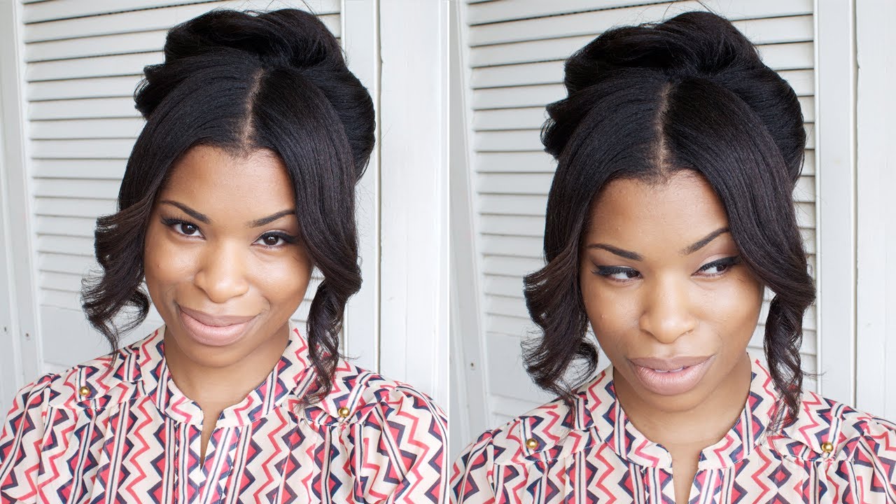 50's Inspired Updo! | HAIR - YouTube