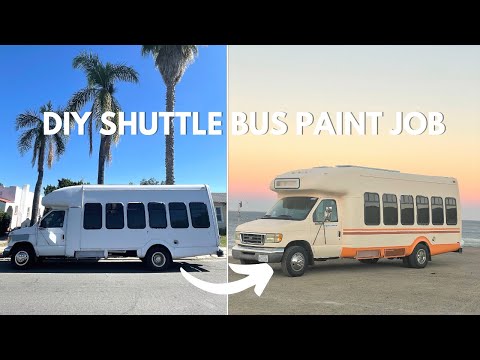 Shuttle Bus Conversion: How to paint a shuttle bus on a budget ...