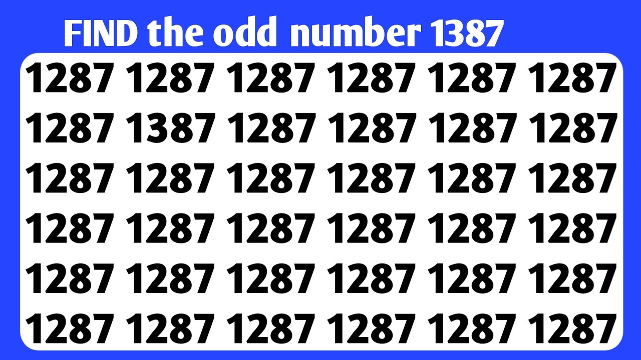 find the odd one out number and later challenge | only 1% can solve it ...