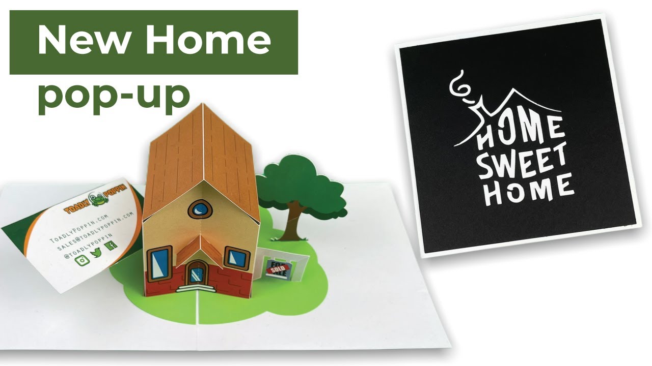 Home Sweet Home Pop-Up House Card #popupcard #housewarming - YouTube