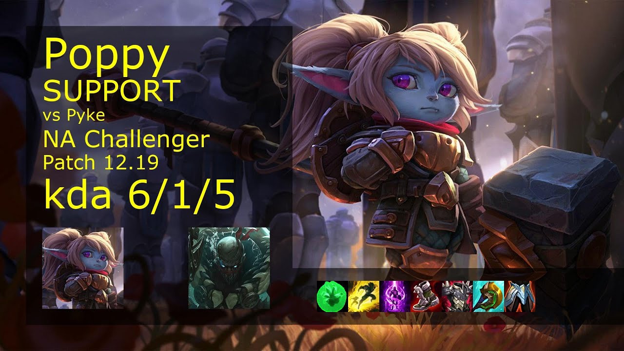 Rank 1 NA Poppy Support: Poppy vs Pyke - YouTube