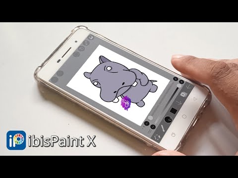 Cara menggambar Kuda Nil di ibisPaint x | Drawing Animal - YouTube