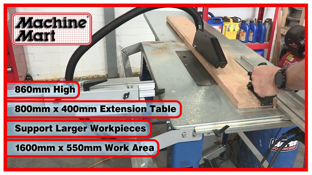 Clarke Contractor Table Saw CCS12B Ø315mm with Sliding Carriage - YouTube