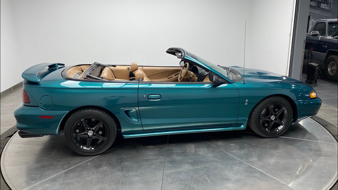 2-Owner Pacific Green w/Saddle Leather 1997 Mustang Cobra Convertible ...