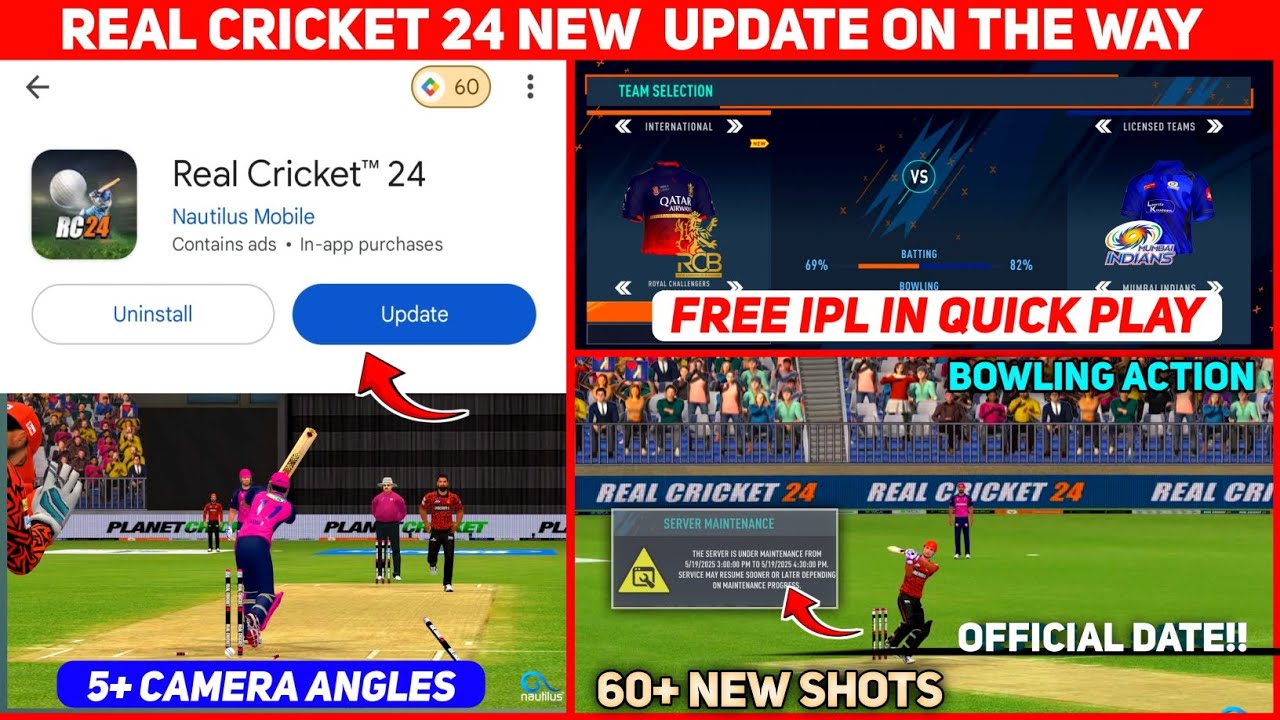 Real Cricket 24 New Update 3.0 On The Way || New Features & Official ...