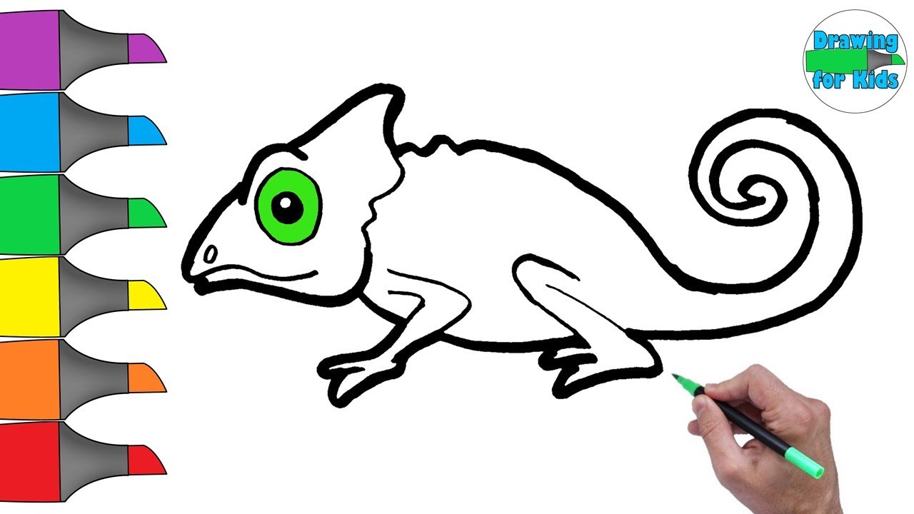 How To Draw A Chameleon | Drawing for Kids | Kids Proven - YouTube