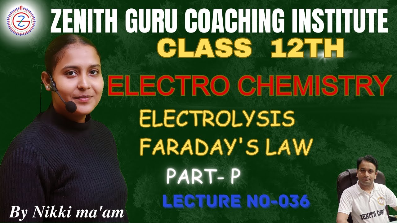 Electro Chemistry Class 12 Chemistry NCERT Lecture No 036| Part - P ...