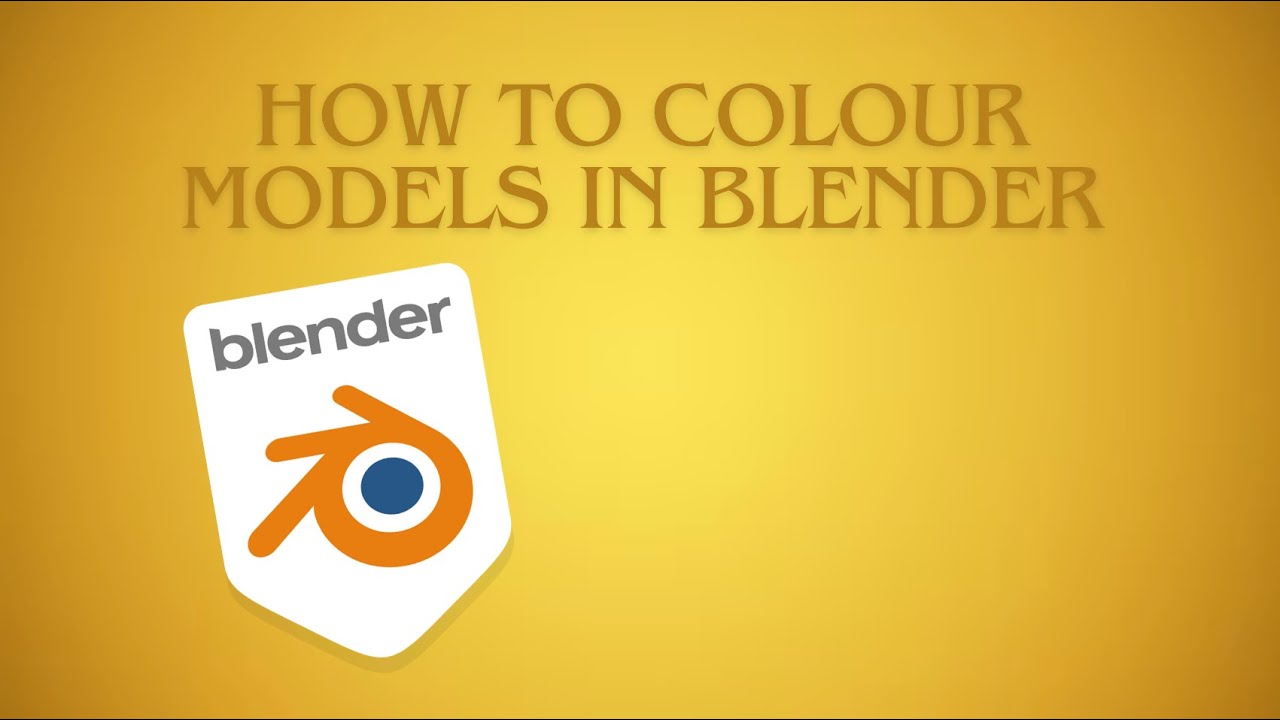 How to colour models in blender! - YouTube