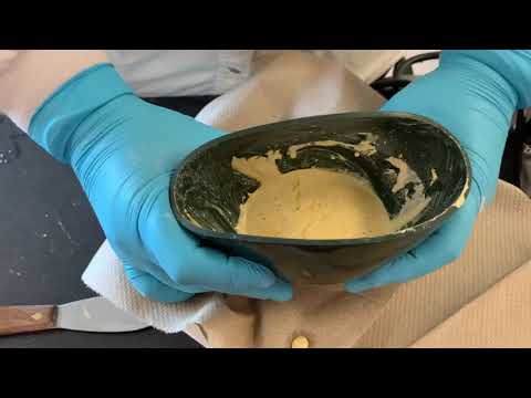 Mixing & pouring Type III stone - YouTube