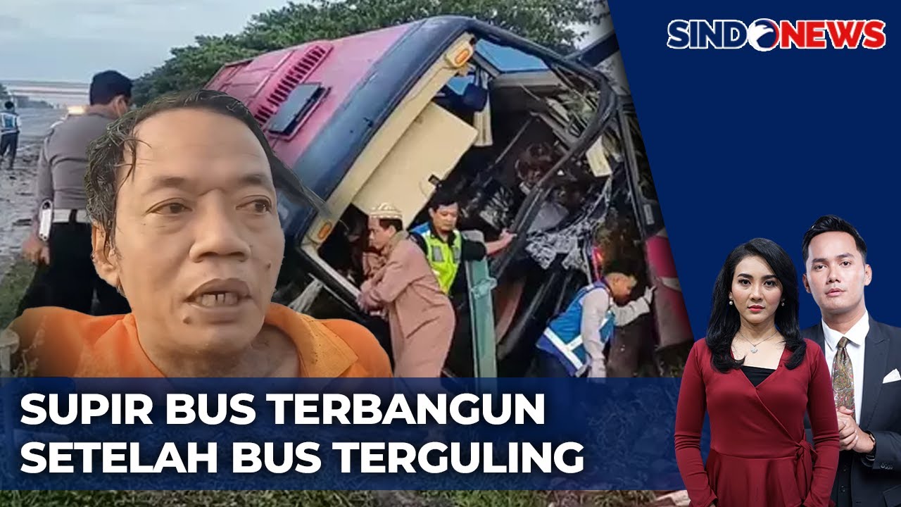 Supir Mengantuk, Bus Tujuan Surabaya yang Angkut 27 Penumpang Terguling ...