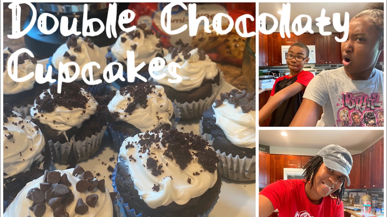 How to make Double Chocolate Chip Cupcakes | Alpha Dior - YouTube