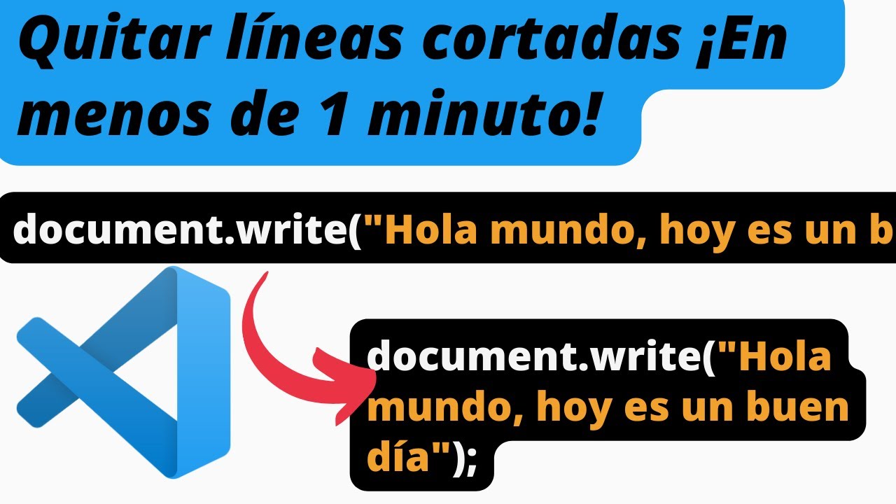 Visual Studio Code: ajuste de línea automático. - YouTube