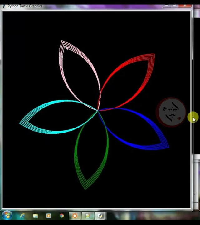 Mutlicolor Design In Python Turtle Graphics Shorts Python Turtlegraphics Pythonprogramming