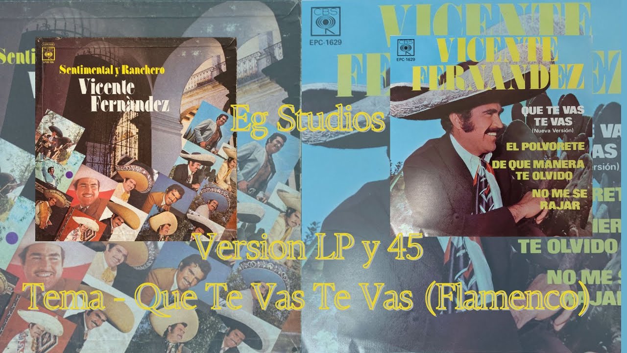 Que Te Vas Te Vas - Vicente Fernandez (Flamenco) - YouTube