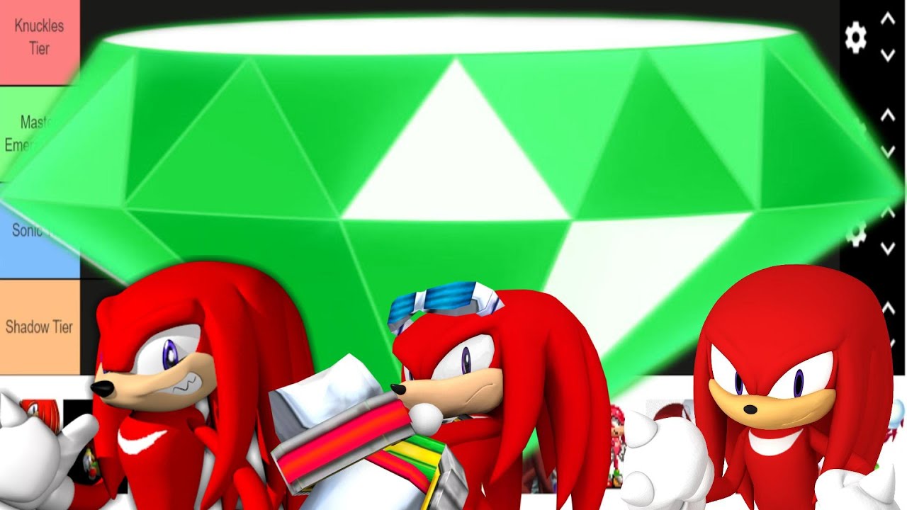 Knuckles, Knuckles, and Knuckles make a Knuckles design tier list - YouTube