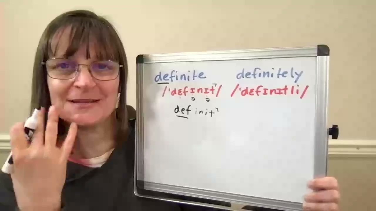 How to Pronounce Definite and Definitely - YouTube