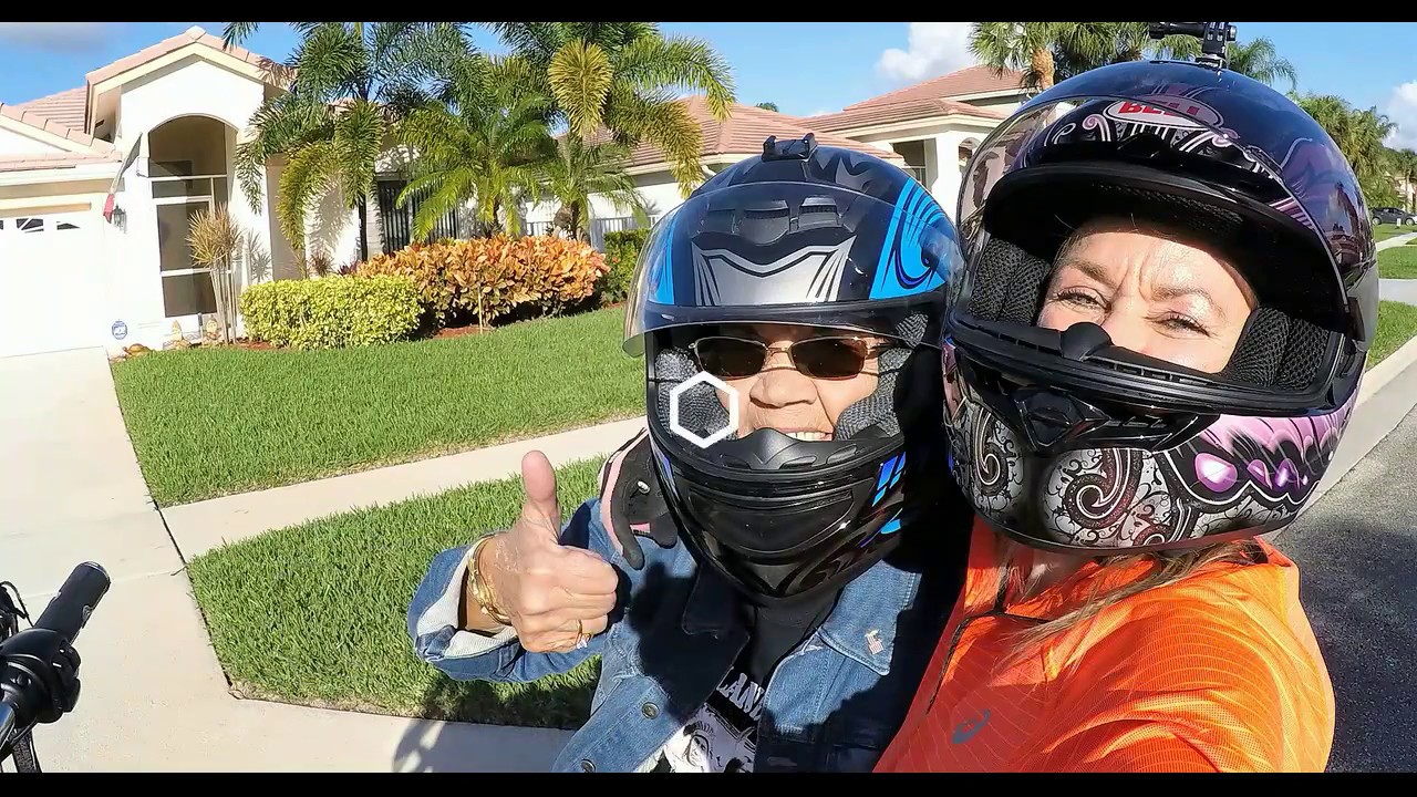 Aunt Gerry's First Motorcycle Ride 12/19/2016 - YouTube