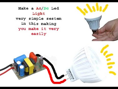 how to make a ac/dc led light at home/ make led very easy/ led make ...