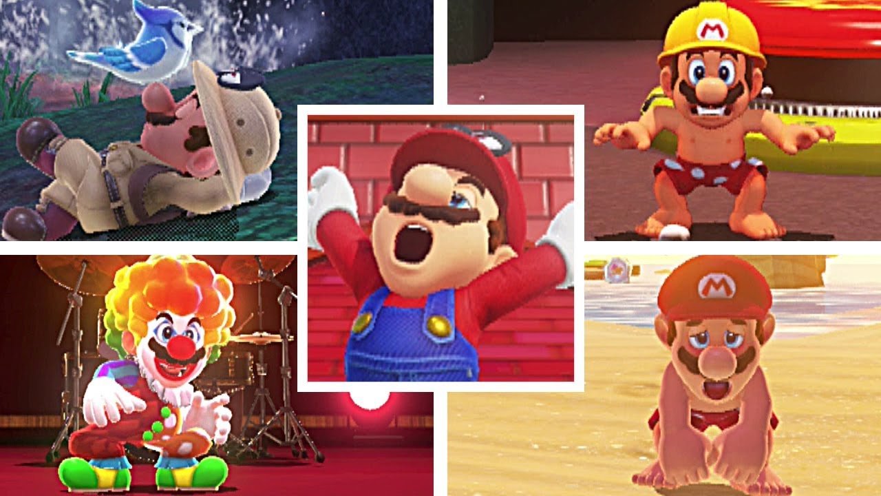 Super Mario Odyssey: BEST/FUNNIEST Idle Animations (Easter Eggs) - YouTube