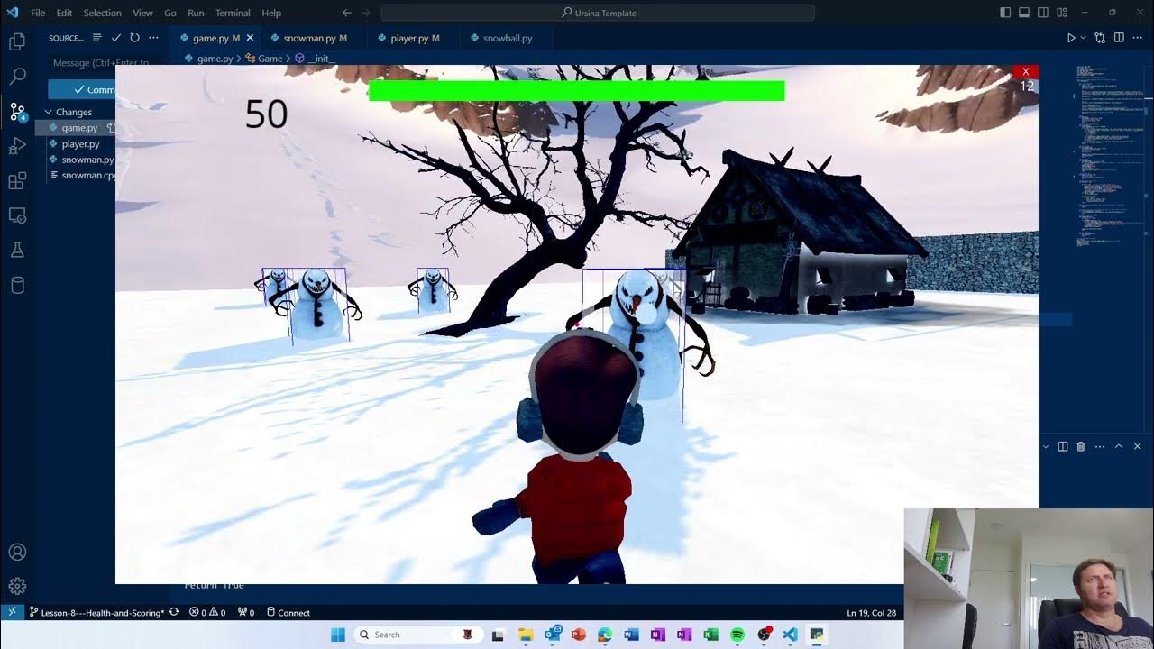 3D Python with Ursina - Lesson 8 - Health and Scoring - YouTube