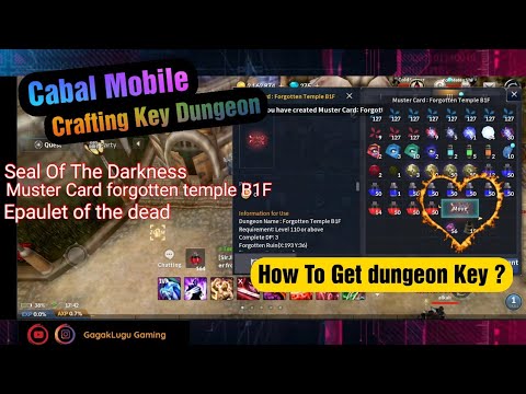 cabal mobile - How to Get Key/ Entry Dungeon Muster Card Forgotten ...