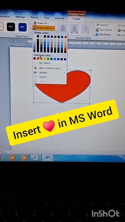 Insert ️ shape in MS Word #msword #mswordforbeginners #computereducation #computerscience # ...