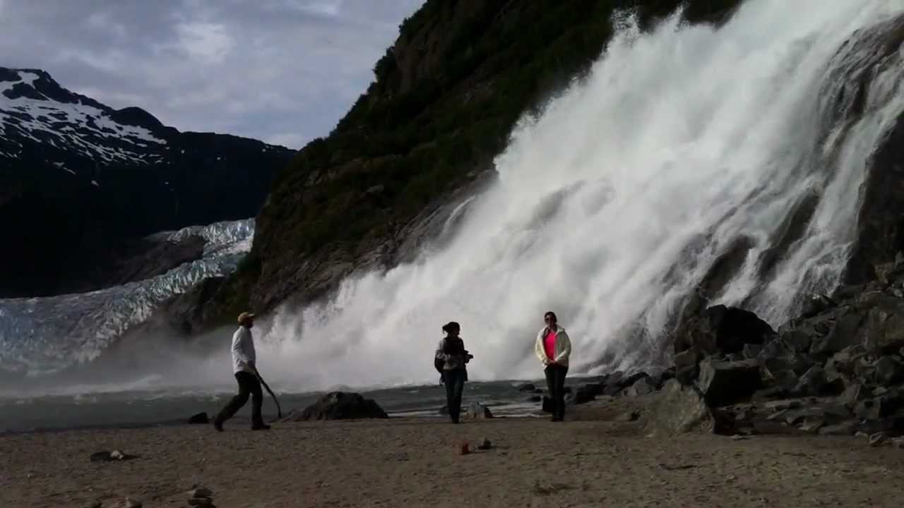 Nugget Falls & Mendenhall Glacier in Juneau, Alaska - YouTube