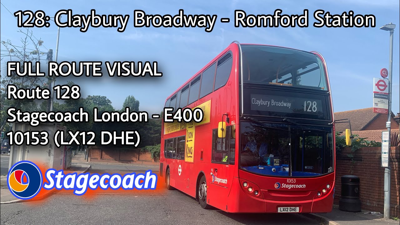 FULL ROUTE VISUAL | 128: Claybury Broadway - Romford Stn | Stagecoach ...