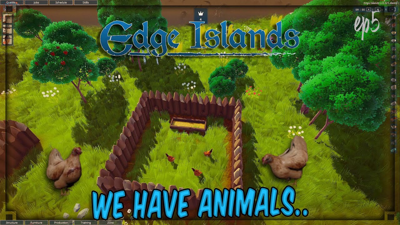 We Have Animals.. - Edge Islands Demo - ep5 - Colony, Craft, Build ...