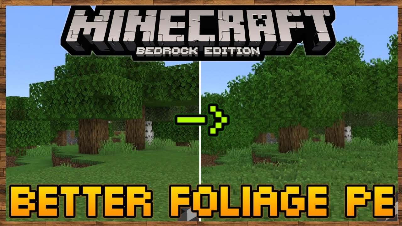 แจก+สอนลง Minecraft PE Mod Better Foliage ทำให้เกมสมจริง!! [Horizon ...