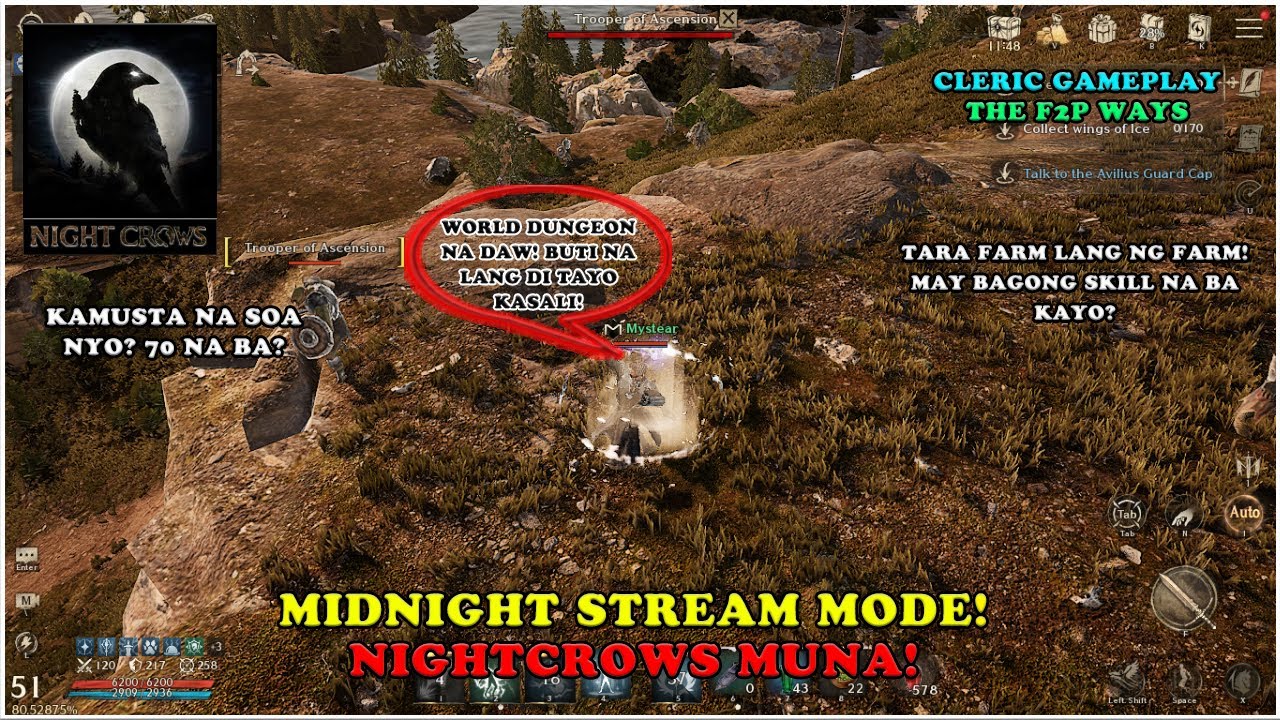 NIGHT CROWS - CLERIC GAME PLAY! ROAD TO SECOND ADVANCE NA BA LAHAT ...