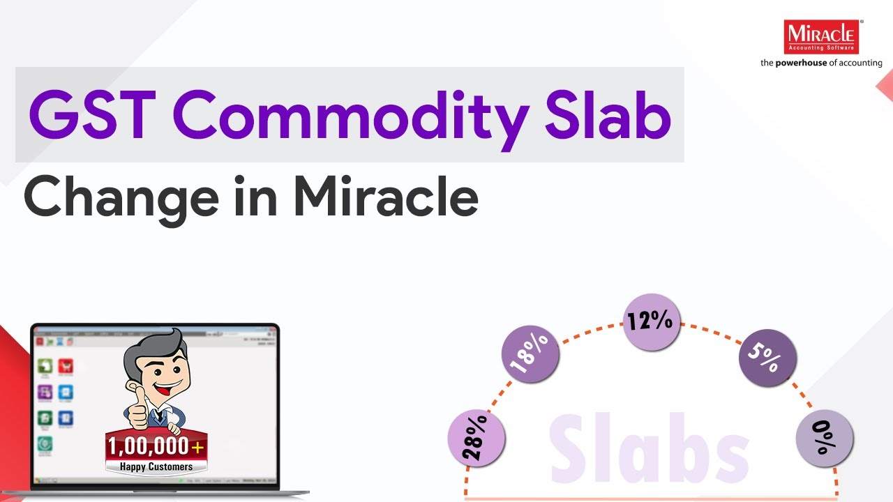 GST Commodity Slab Change in Miracle Accounting Software - YouTube