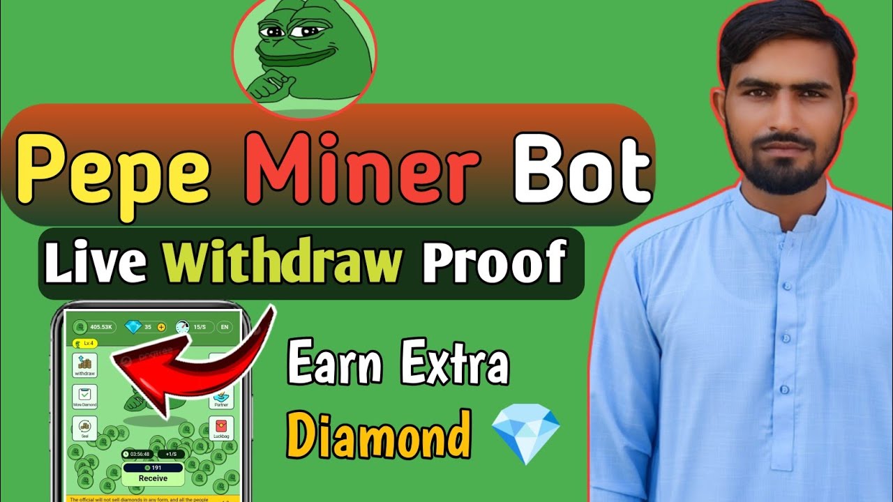 Pepe Miner Bot Live Withdraw Proof 💥|| Pepe Token New Mining Bot ...